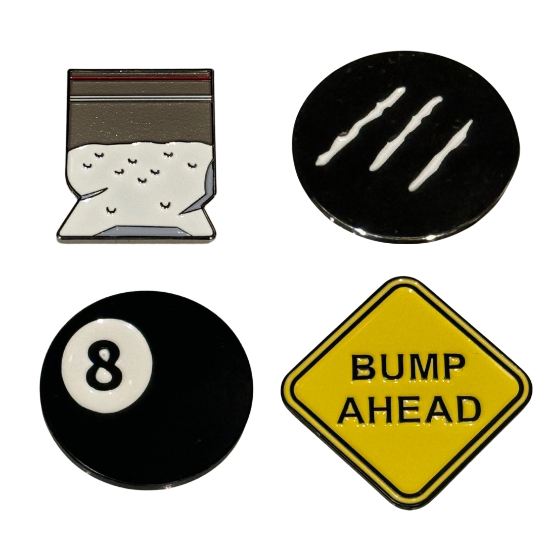 Tee Bump™️ (4) Pack of Ball Markers (Bump Ahead edition) – TeeBumps